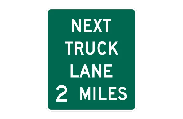 Next Truck Lane X Miles Sign CAD Block - MUTCD D17-01 | AppisCAD