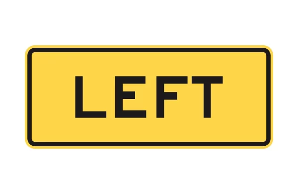 Left Sign CAD Block - MUTCD E01-05aP - AppisCAD