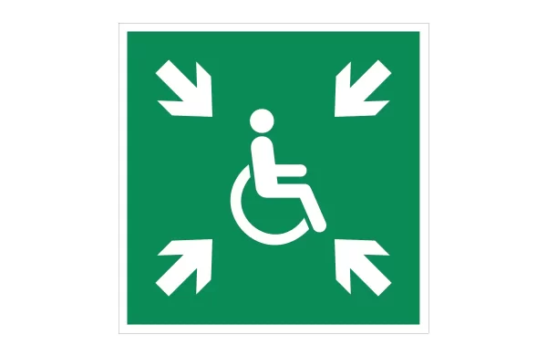 Evacuation Temporary Refuge Sign CAD Block - ISO 7010 E024 | AppisCAD