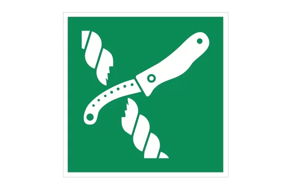 Liferaft Knife Sign CAD Block - ISO 7010 E035 | AppisCAD