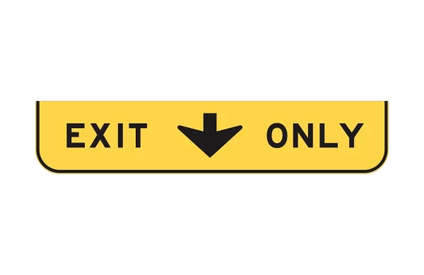 Exit Only Down Arrow Sign CAD Block - MUTCD E11-01 | AppisCAD