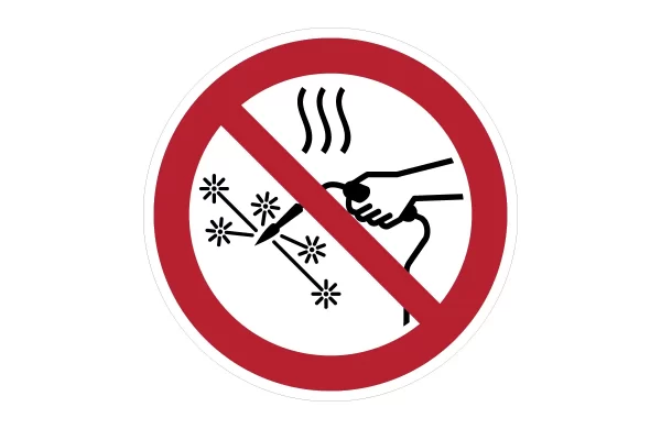 Hot Works Prohibited Sign CAD Block - ISO 7010 P039 | AppisCAD