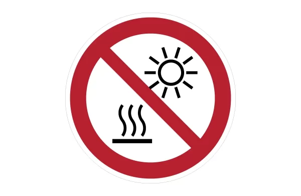 Do Not Expose To Direct Sunlight Or Hot Surface Sign CAD Block
