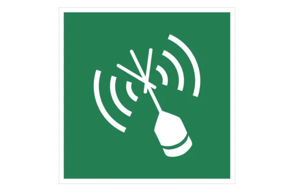 Emergency Position Indicating Radio Beacon Sign CAD Block - ISO 7010 ...