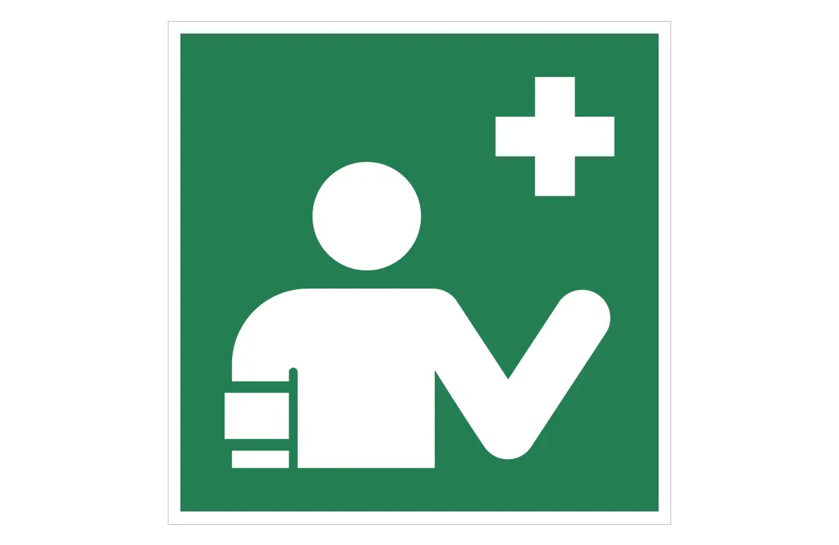 First Aid Responder Sign CAD Block - ISO 7010 E064 | AppisCAD